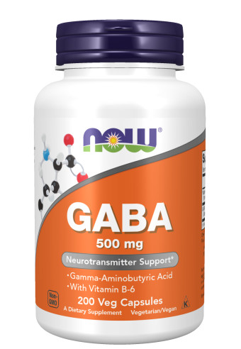 Now Foods Gaba 500 Mg + B6 - 200 Cap