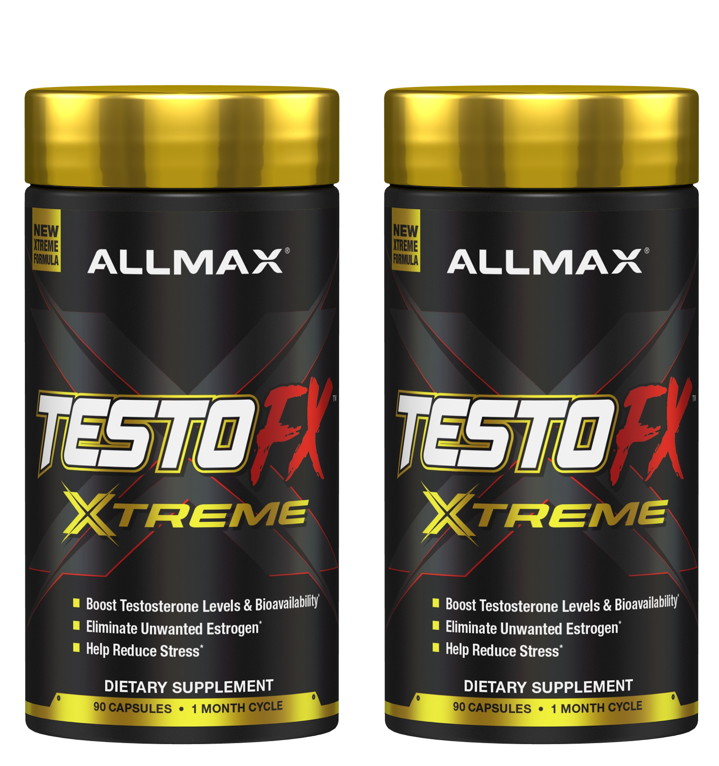 AllMax Nutrition TESTOFX Xtreme - 2 x 90 Capsule Bottles TWINPACK