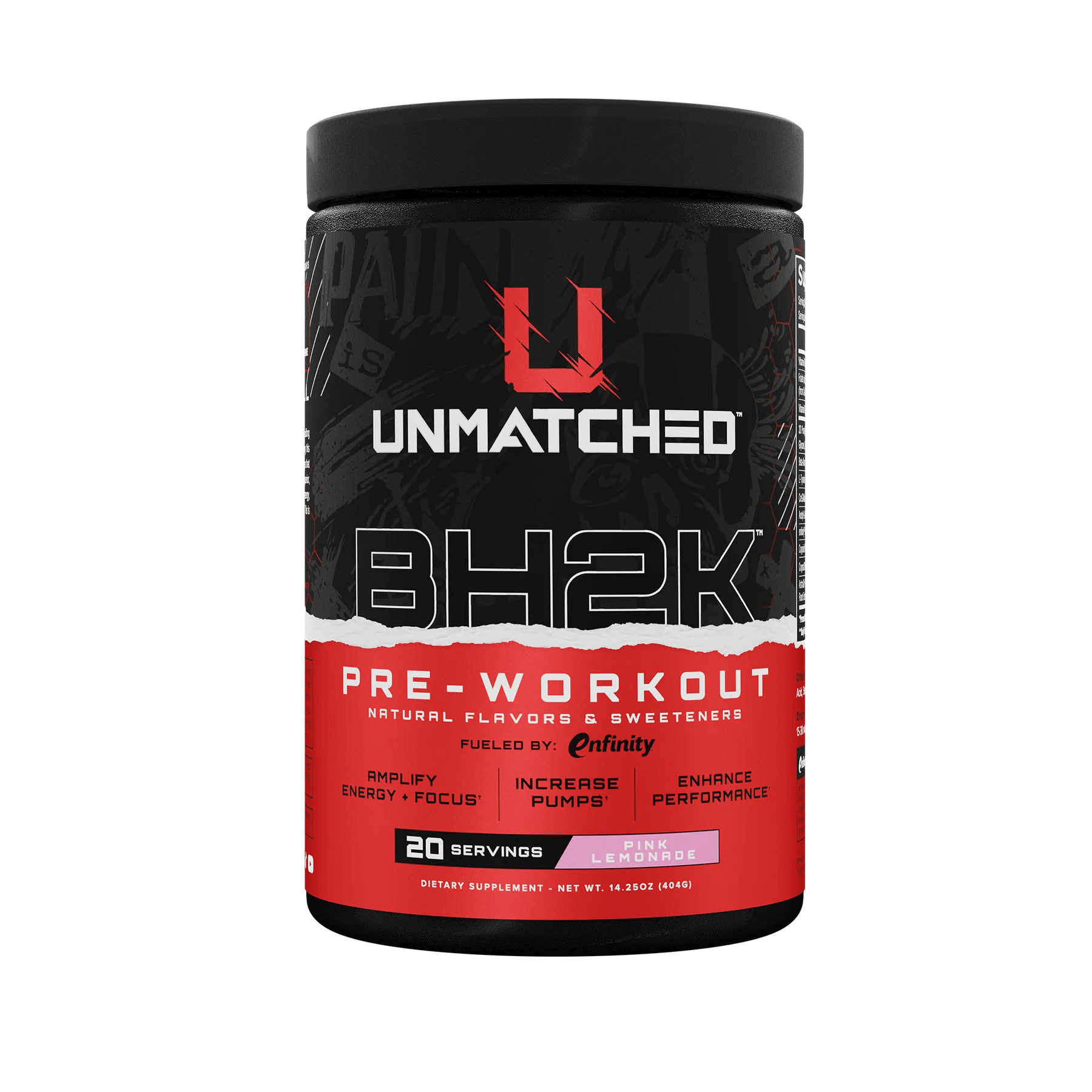 Unmatched Nutrition BH2K Pre-Workout - Pink Lemonade - 20 Servings