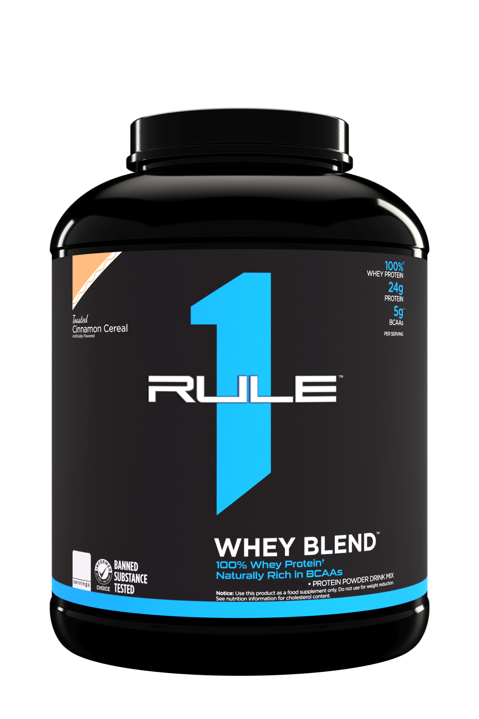 Rule 1 Whey Blend 100% Whey Protein Toasted Cinnamon Cereal - 4.95 Lb ...
