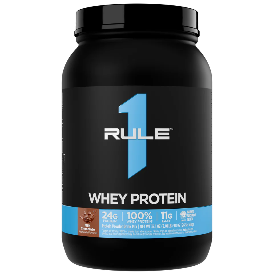 Rule 1 Whey Protein (100% Whey Protein) Milk Chocolate - 2 Lb (26 Servings)