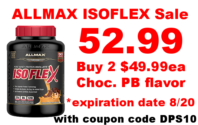 -AllMax Nutrition IsoFlex Whey Protein Isolate Chocolate Peanut Butter ...
