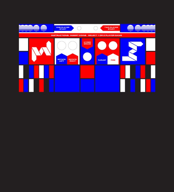 Asteroids Upright Full Wrap Control Panel Overlay