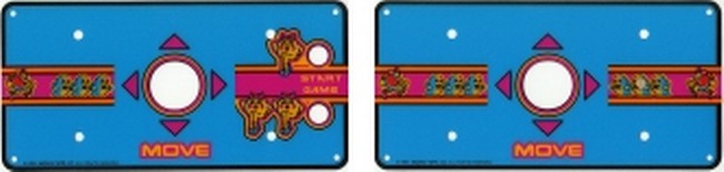 Ms. Pac-Man Cocktail Control Panel Overlay Set