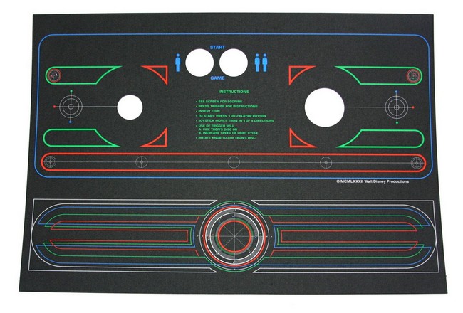 Tron Mini/Cabaret Control Panel Overlay