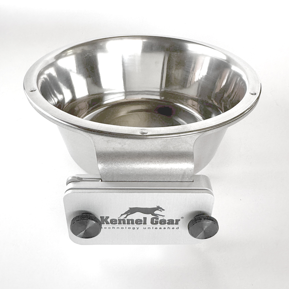Stainless Steel Dog Bowl with Aluminum Yoke System — 2 Quart | Kennel ...