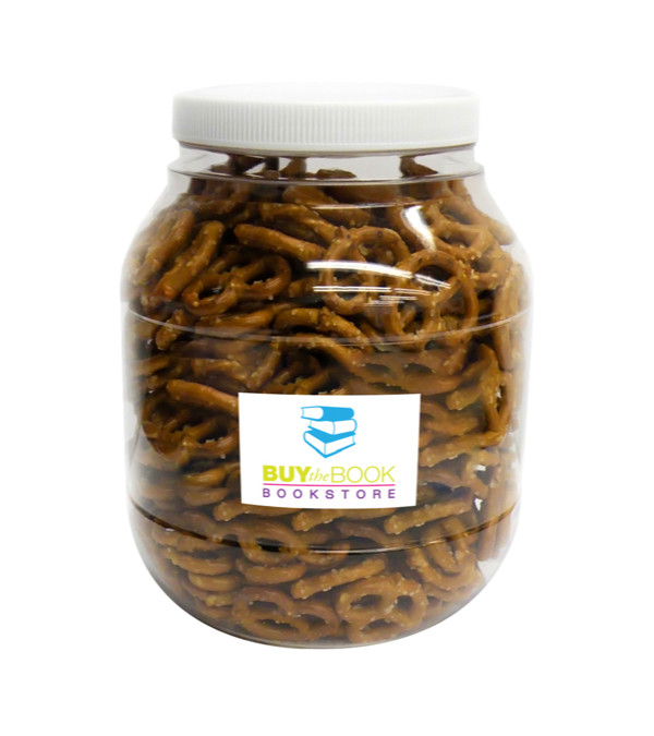 Large Plastic Jar with Salted Mini Pretzels | Myron Promotional Products