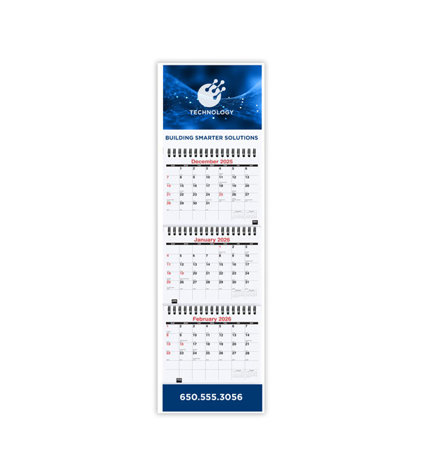 Three Months at a Glance Calendar | Myron Promotional Products