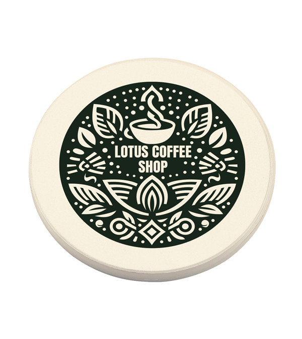 Round Absorbent Coaster | Myron Promotional Products