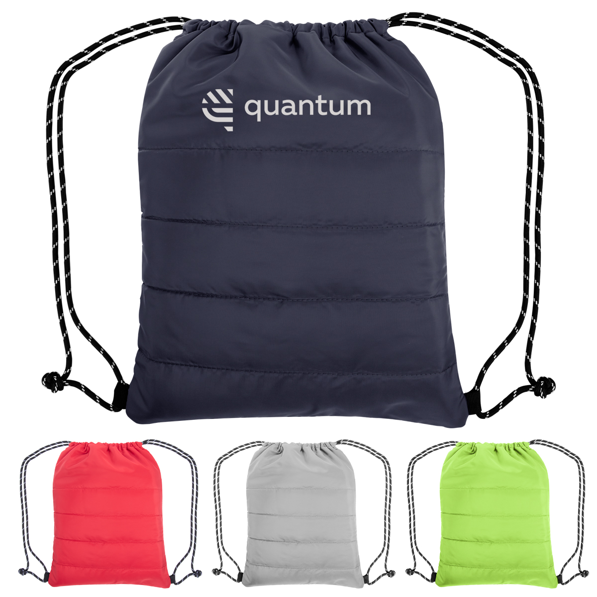 quilted drawstring bag - lightweight and durable