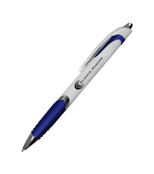 White Crest Grip Pen | Myron Promotional Products