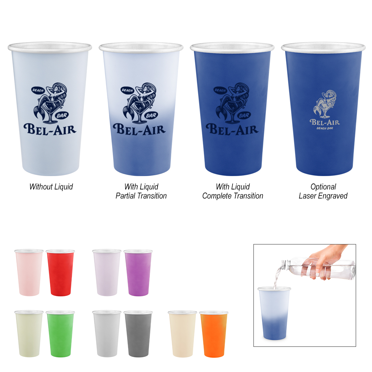 mood recycled aluminum cup - color changing drinkware