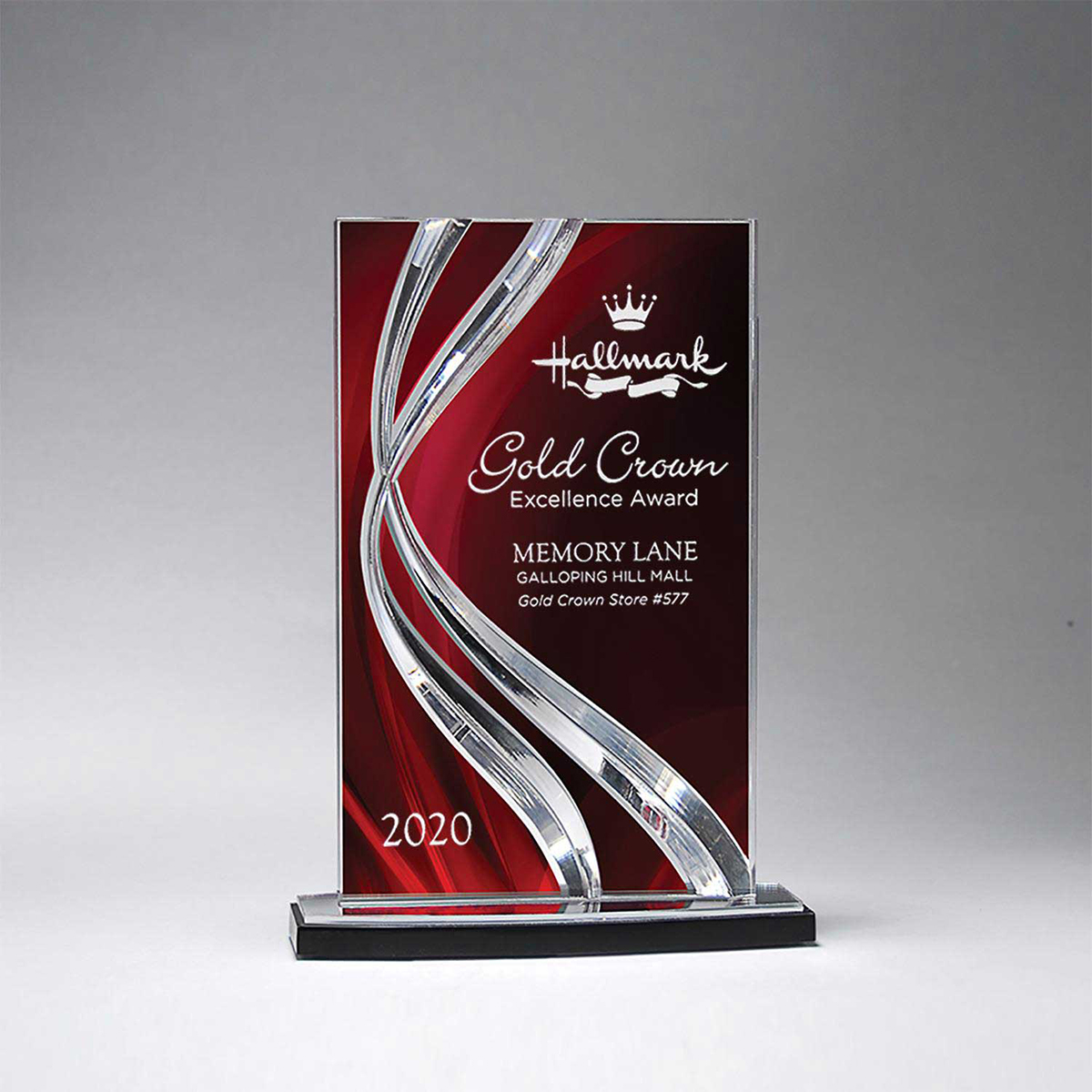 medium ribbon award - lucite acrylic design
