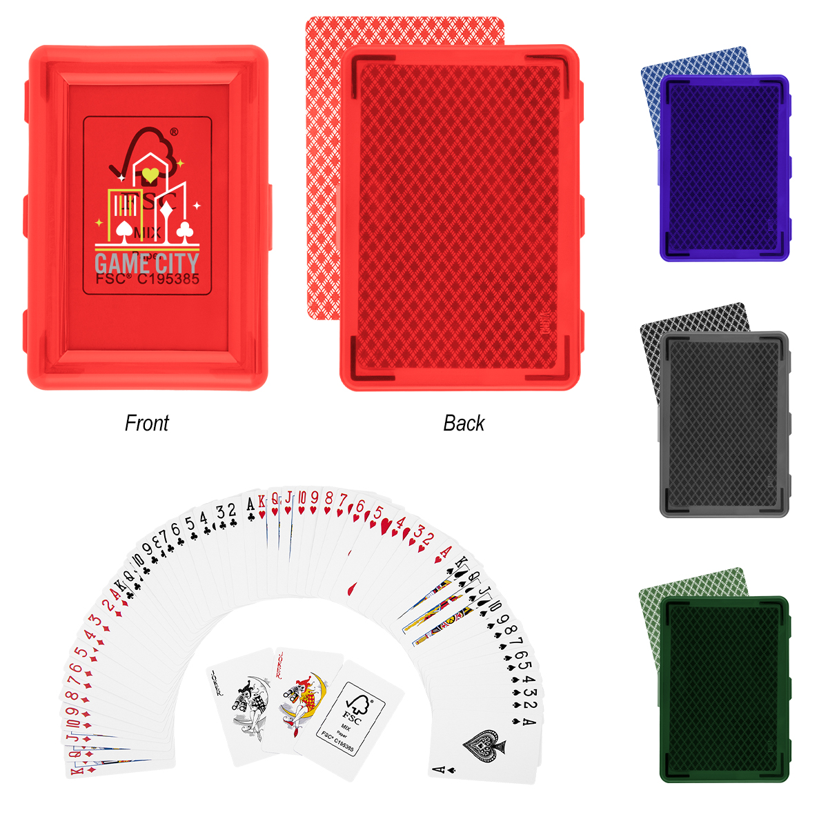 playing cards in recycled case - eco-friendly and sustainable