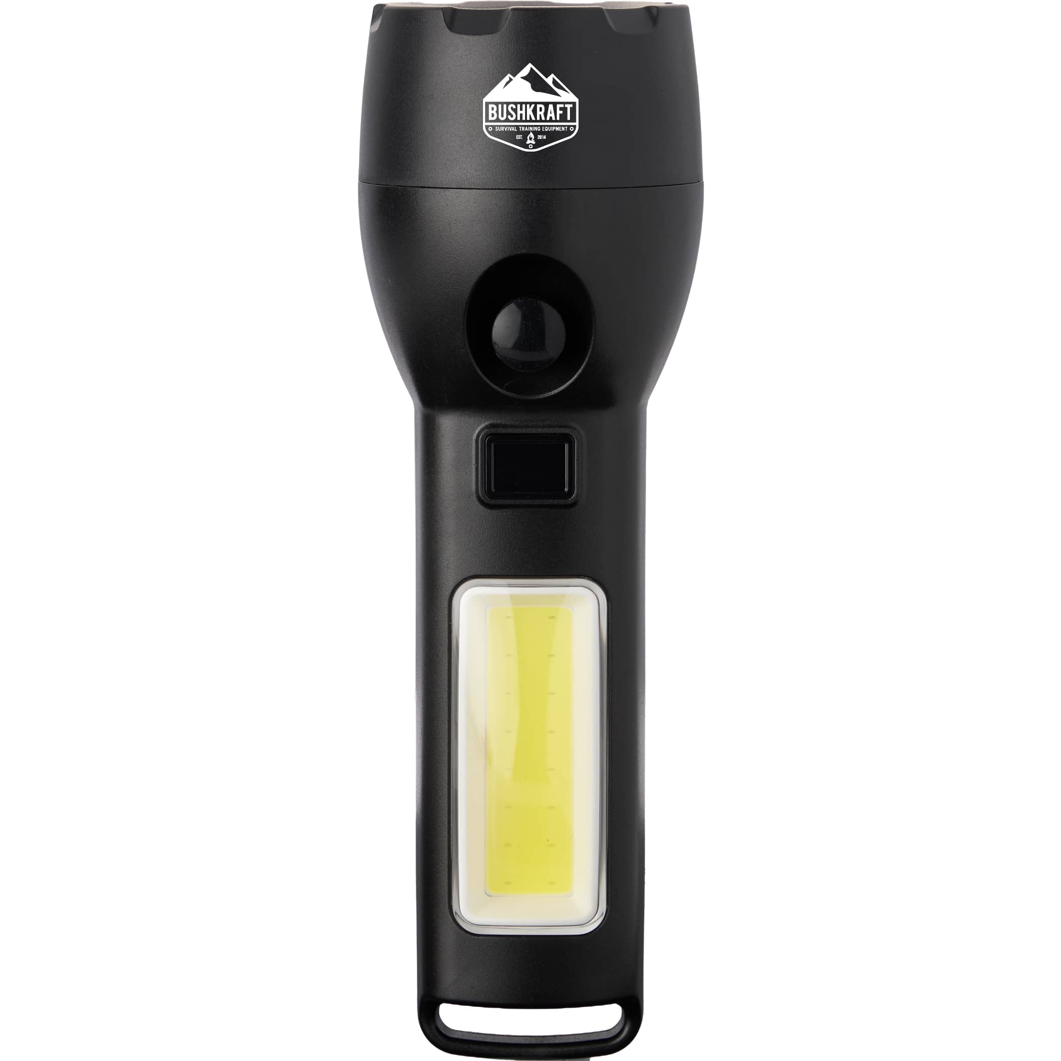 Solar Powered Rechargeable 130 Lumen COB Flashlight | Myron Promotional ...