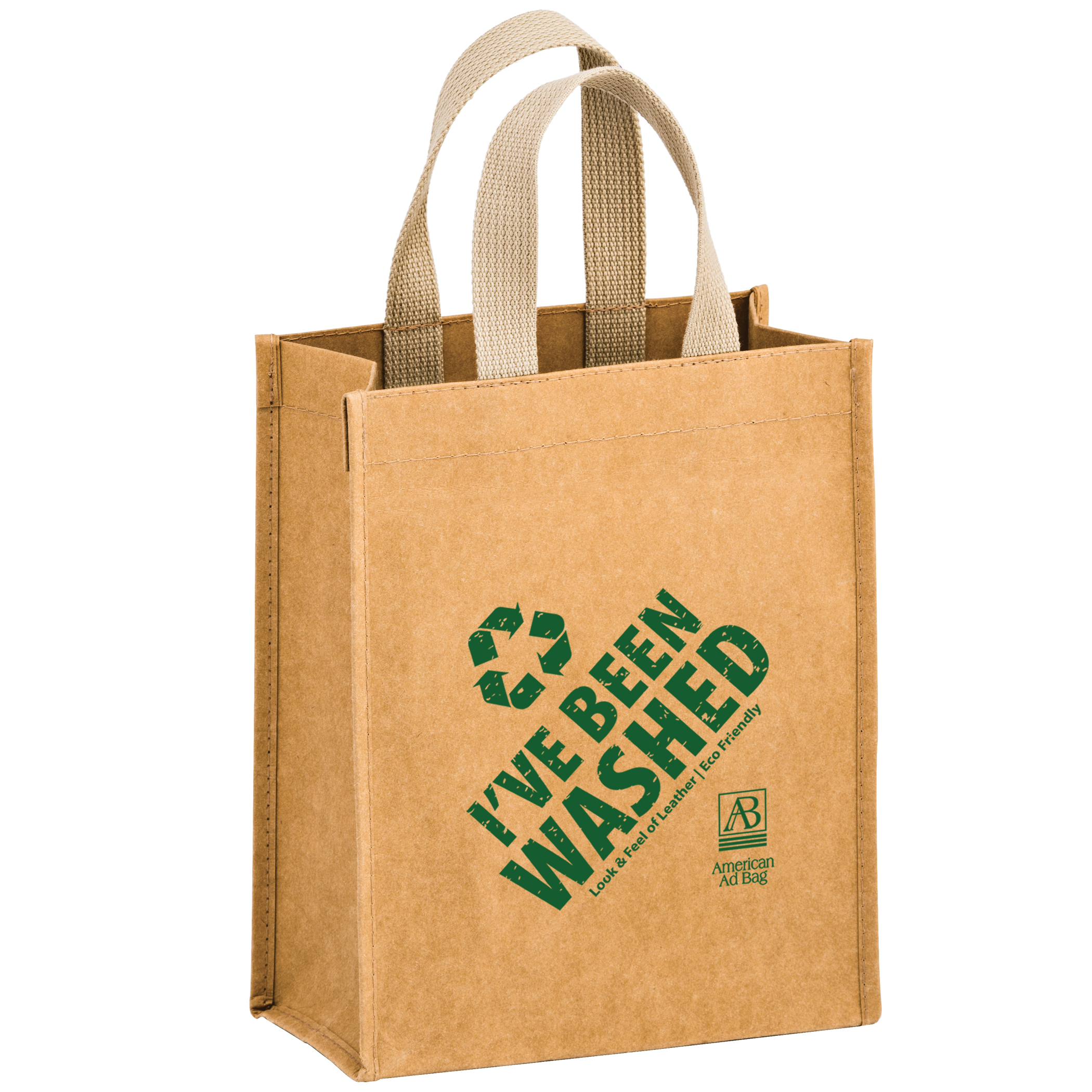CYCLONE - Washable Kraft Paper Tote Bag with Web Handle