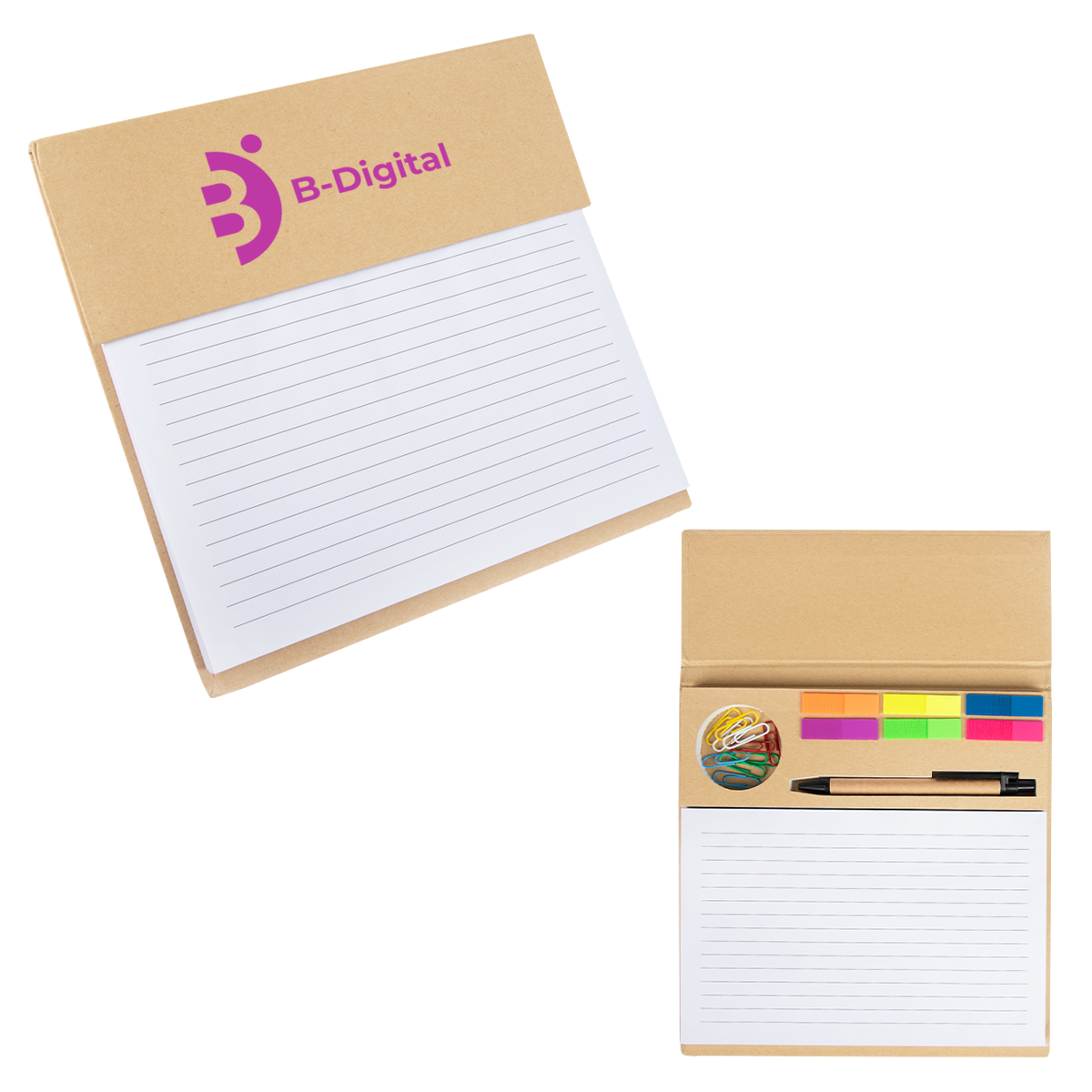 desktop notepad and organizer with 100 lined pages