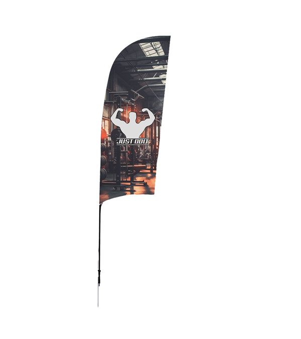 9' Streamline Razor Sail Sign Kit (Double-Sided with Ground Spike ...