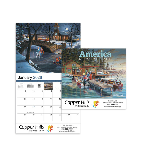America Remembered Custom Wall Calendar | Myron Promotional Products
