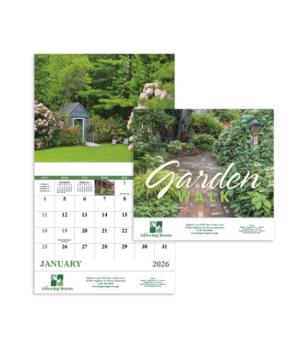 Garden Walk Wall Calendar | Myron Promotional Products