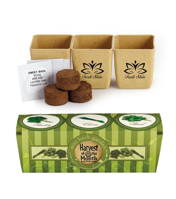 Growpot Eco-Planter Herb 3-Pack | Myron Promotional Products