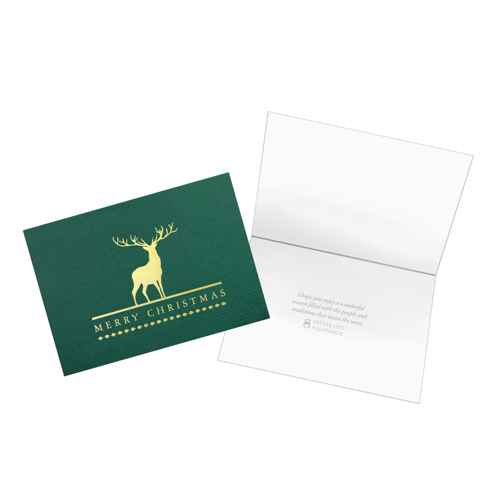 Premium Christmas Stag Holiday Card | Myron Promotional Products